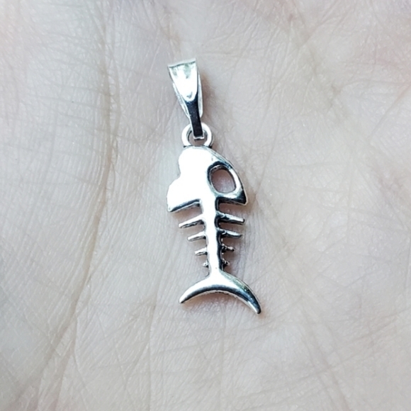 Jewelry | New Silver Fish Bone Charm | Poshmark